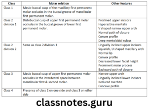 Classification Of Malocclusion Question And Answers - Class Notes
