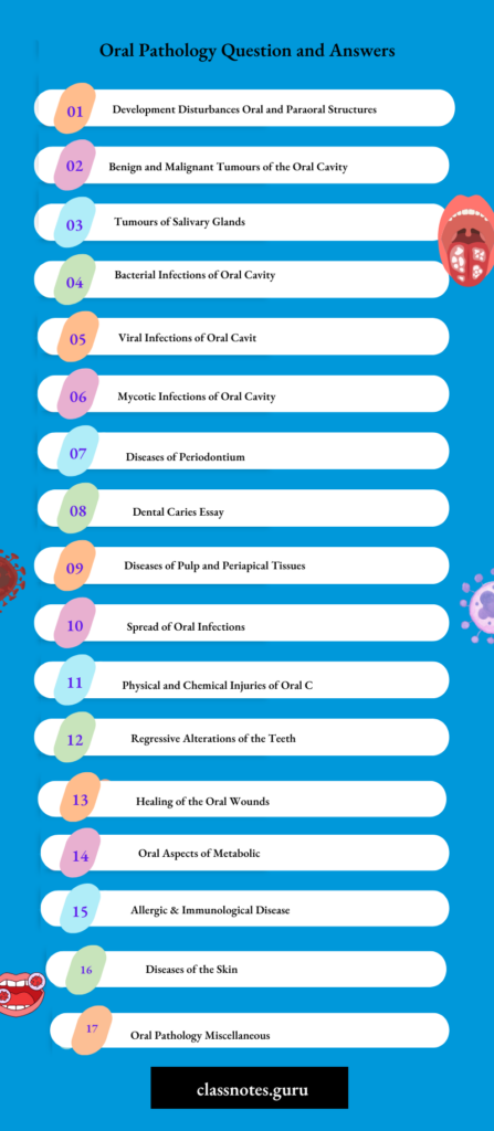 Oral Pathology Question and Answers - Class Notes