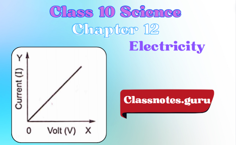 NCERT Solutions For Class 10 Science Chapter 12 Electricity - Class Notes