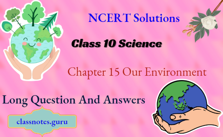 NCERT Solutions For Class 10 Science Chapter 15 Our Environment - Class ...