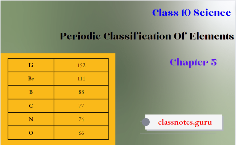 NCERT Solutions For Class 10 Science Chapter 5 Periodic Classification ...
