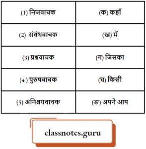 NCERT Class 6 Hindi खंड ‘ख’ व्याकरण अध्याय 11 सर्वनाम Question And ...