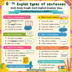 Types Of Sentences Exercises For Class 6 With Answers NCERT